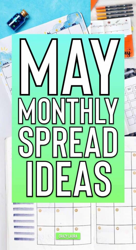 21 May Monthly Spread Ideas For Bullet Journal Addicts - Crazy Laura
