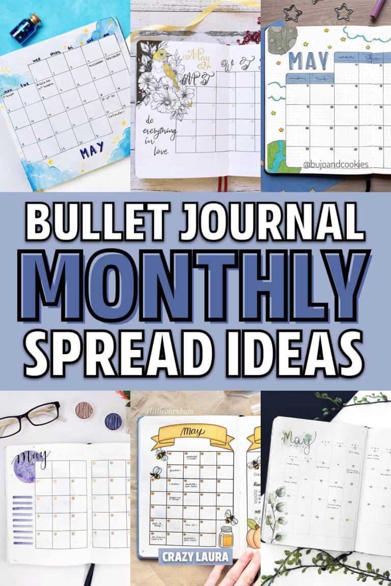 21 May Monthly Spread Ideas For Bullet Journal Addicts - Crazy Laura