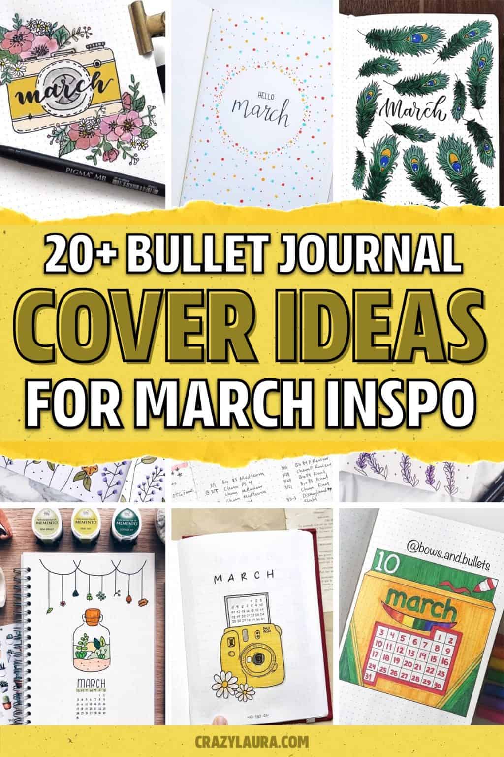 Bullet Journal Monthly Cover Ideas For March