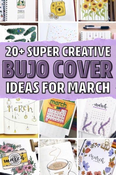 Bullet Journal Monthly Cover Ideas For March