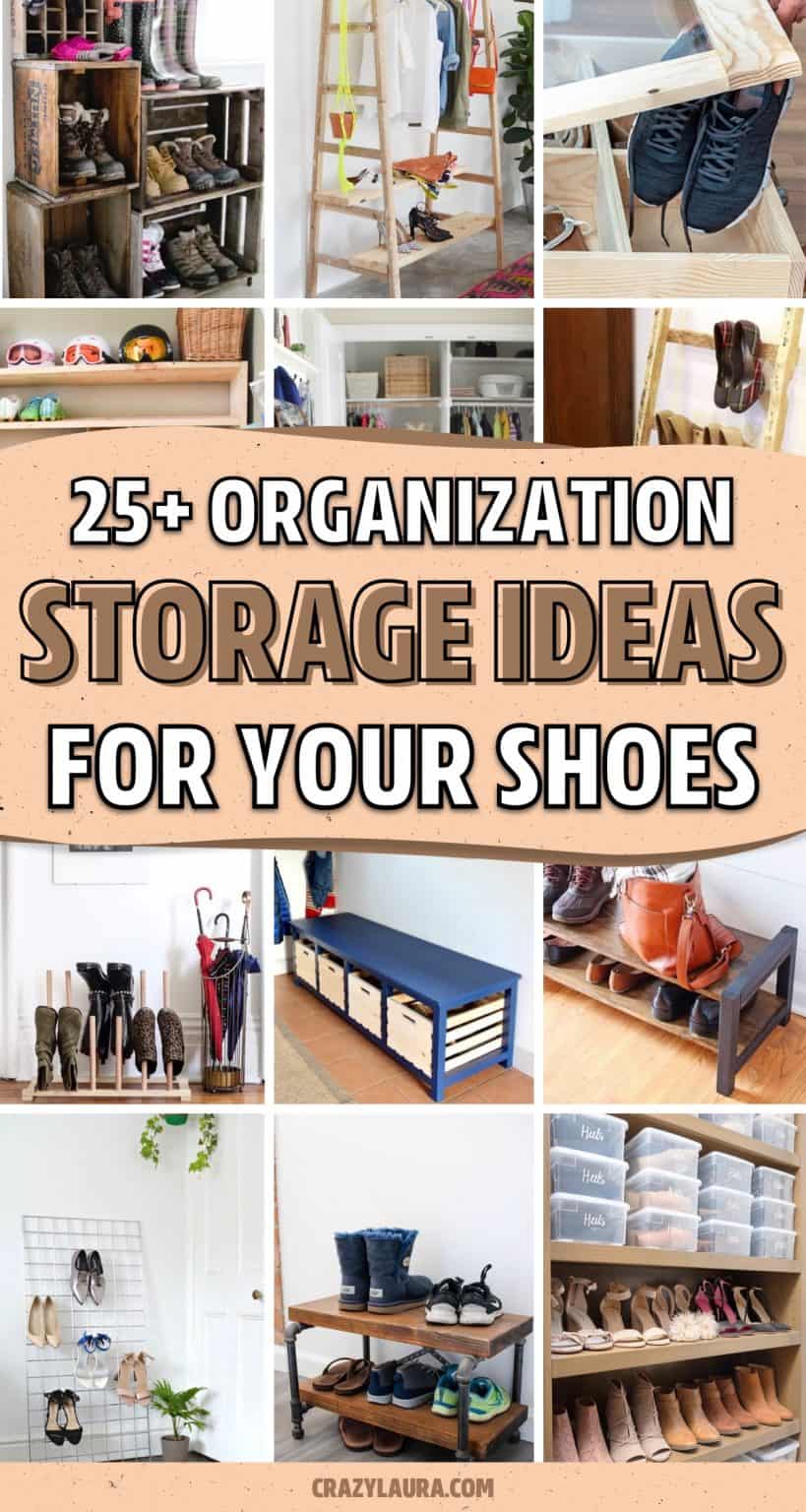 25 Best Shoe Storage Ideas To Declutter Your Home - Crazy Laura