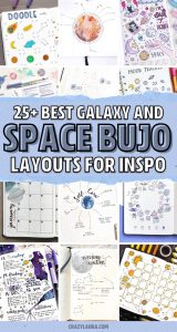 25 Bullet Journal Space & Galaxy Spreads For