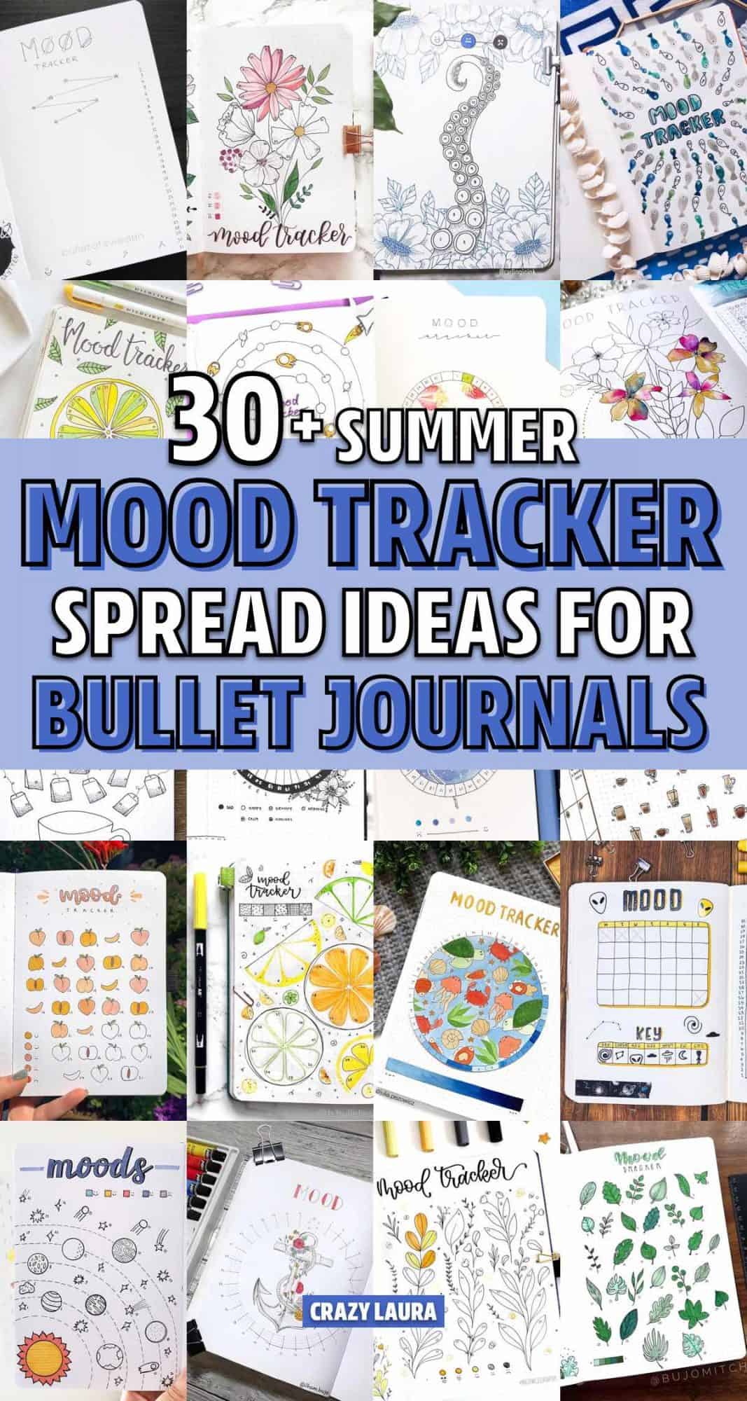 30+ Best August Mood Tracker Ideas For Bullet Journals - Crazy Laura