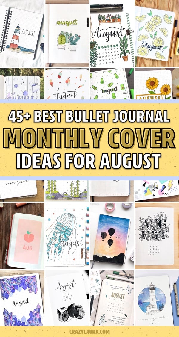 45 Best August Monthly Cover Ideas For Summer Bujos in 2026
