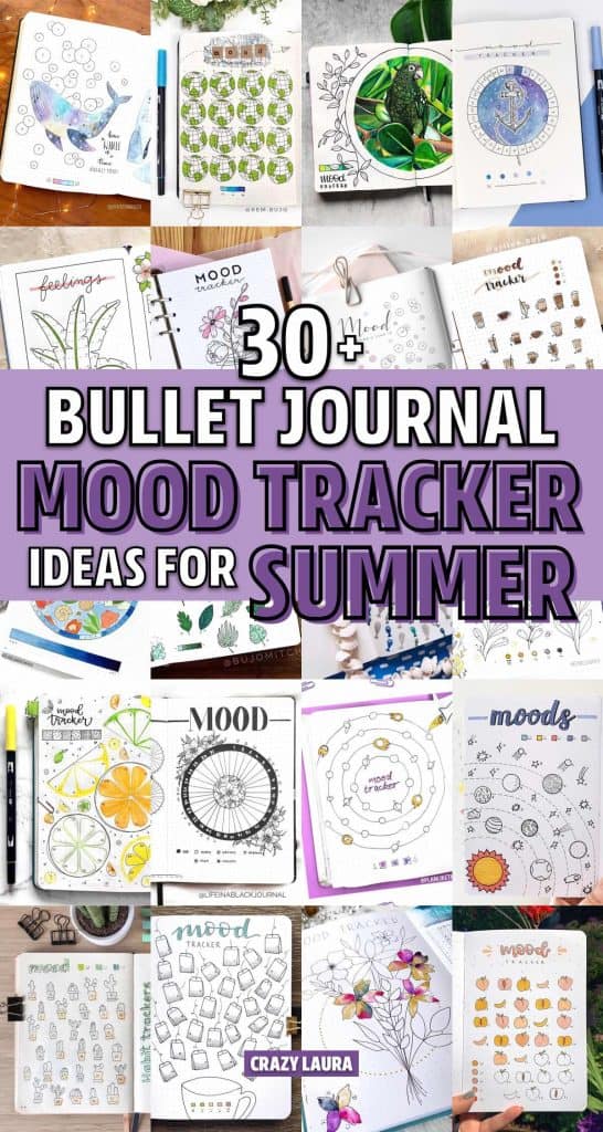 30+ Best August Mood Tracker Ideas For Bullet Journals - Crazy Laura