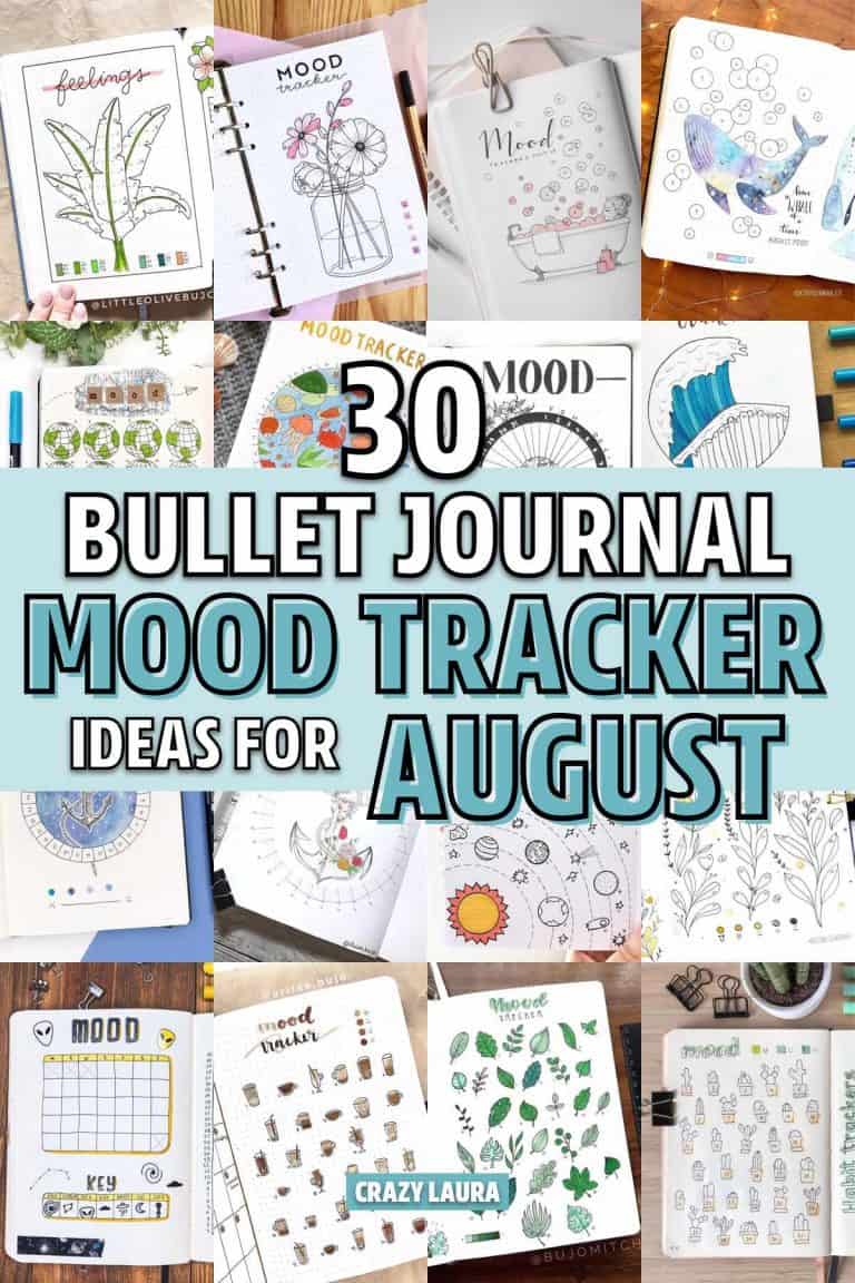 30+ Best August Mood Tracker Ideas For Bullet Journals - Crazy Laura