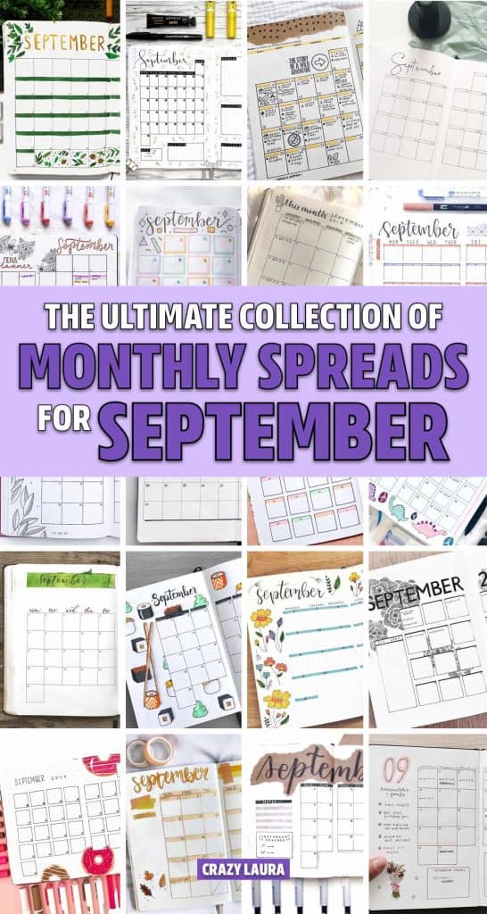 40 Best September Monthly Spread Ideas For