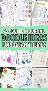 25+ Best Step By Step Ocean Doodles For Bullet Journals - Crazy Laura