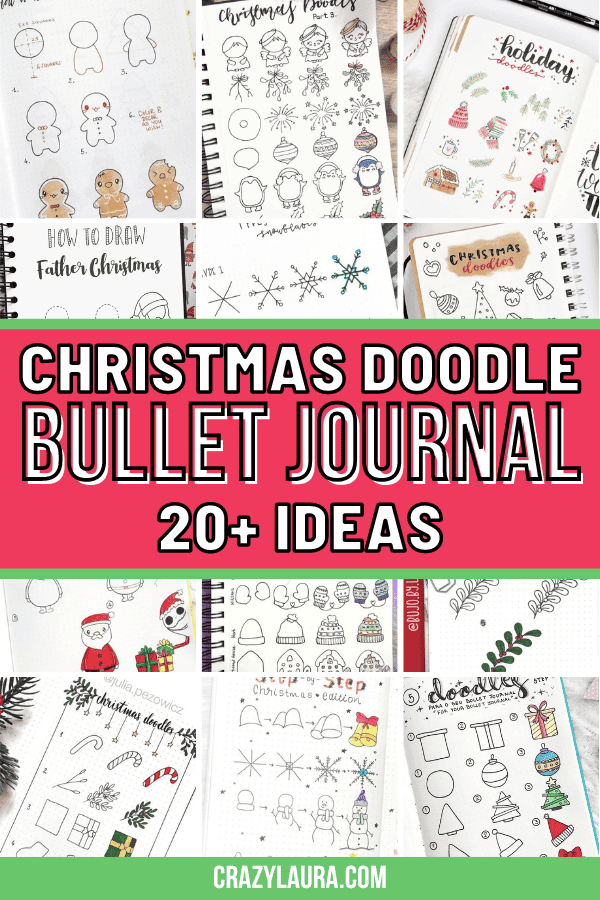 Best Bullet Journal Christmas Doodle Ideas For Inspo - Crazy Laura