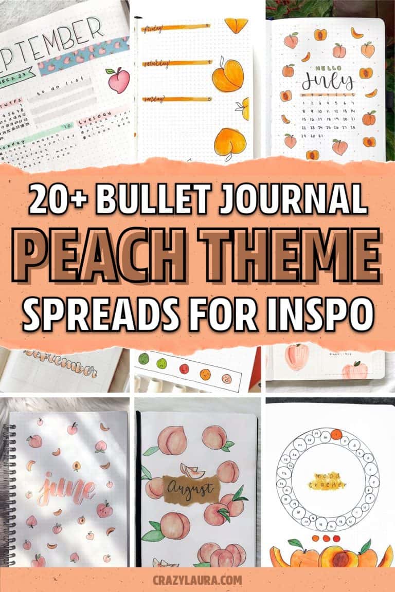 20+ Best Peach Themed Bullet Journal Spreads For