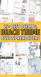 25+ Best Ocean & Beach Themed Bullet Journal Spreads - Crazy Laura