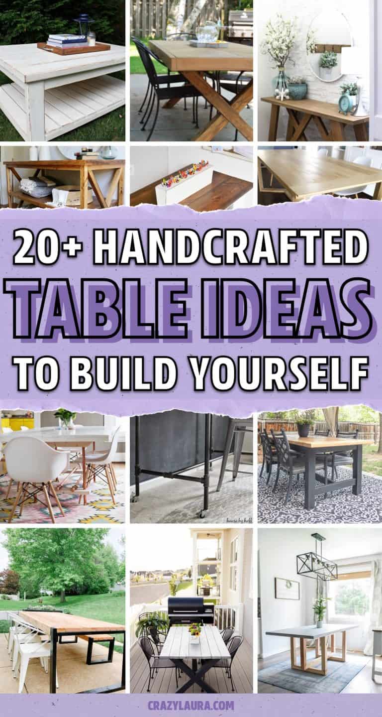 20+ DIY Tables & Plan Tutorials To Save Money - Crazy Laura