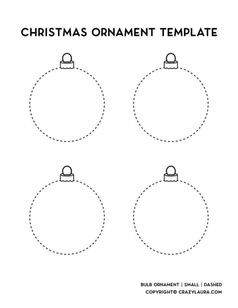 Free Christmas Ornament Template Printables & Outlines - Crazy Laura