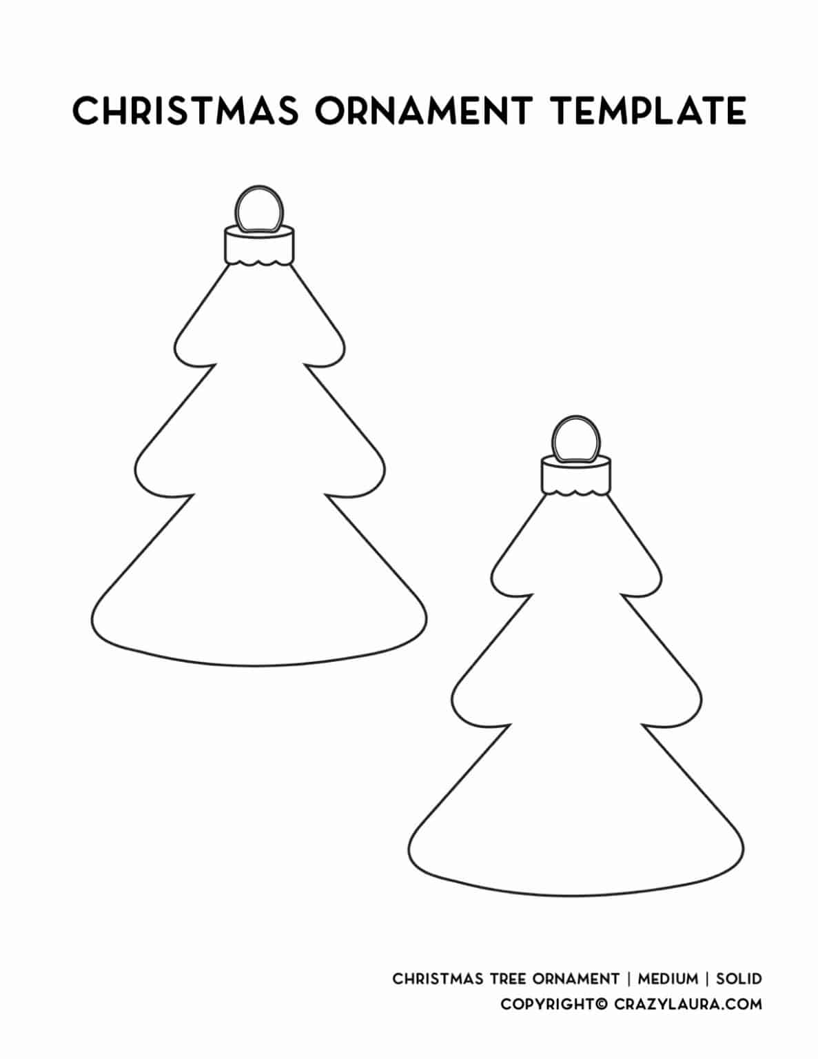 Free Christmas Ornament Template Printables & Outlines - Crazy Laura