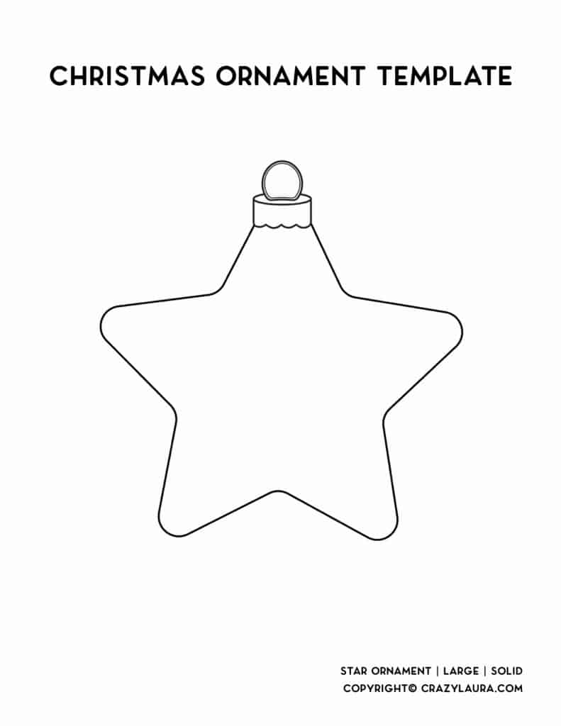 Free Christmas Ornament Template Printables & Outlines - Crazy Laura