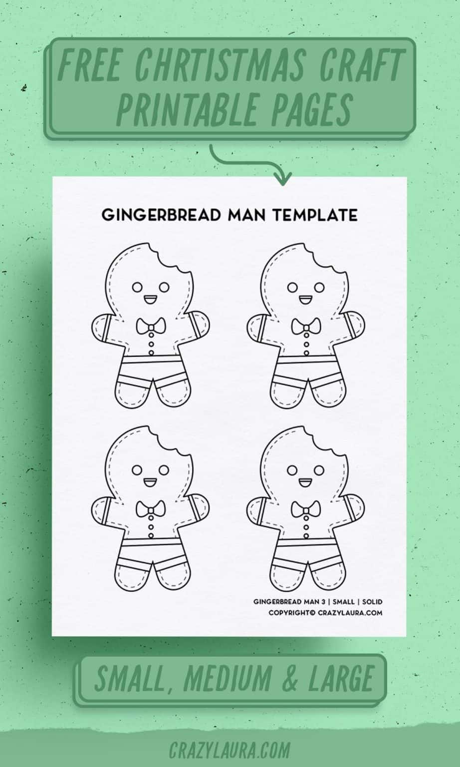 Free Gingerbread Man Template & Coloring Pages For
