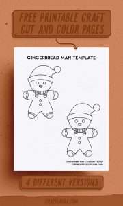 Free Gingerbread Man Template & Coloring Pages For