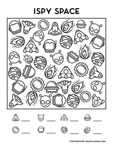 Free Space I Spy Printable Activity For Kids - Crazy Laura