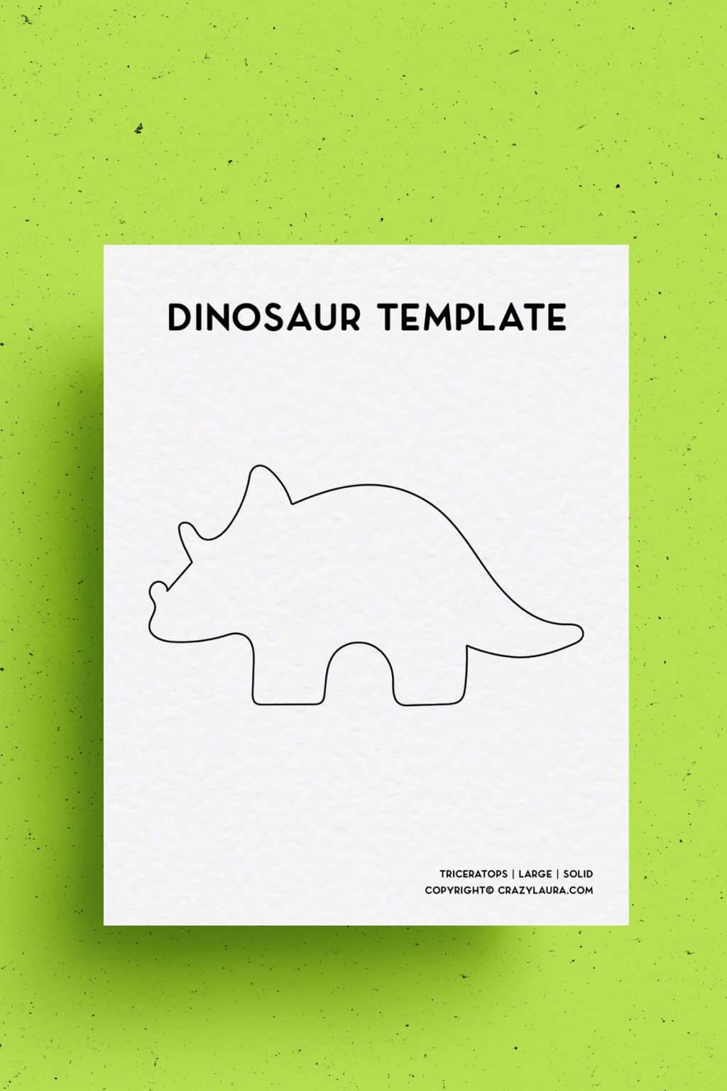 Free Dinosaur Template & Printable Stencil For 2026 - Crazy Laura