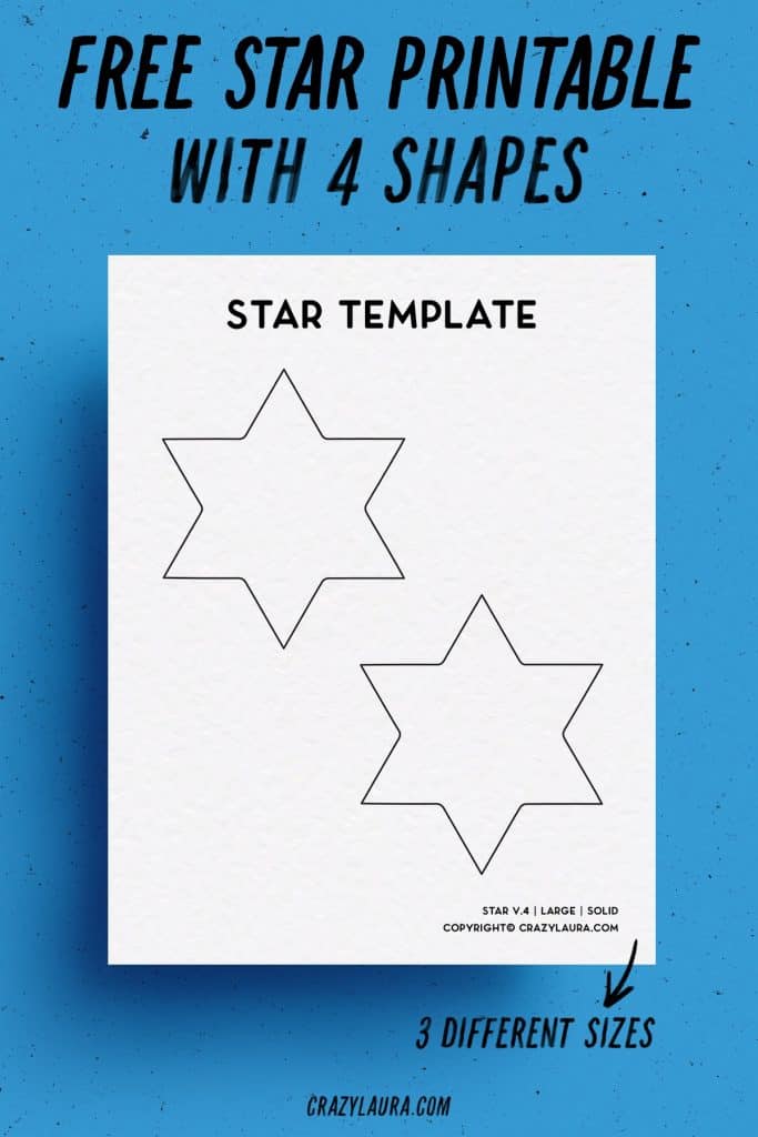 Free Star Template & Stencil Cutout Printable For