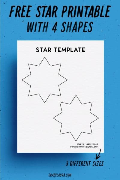 Free Star Template & Stencil Cutout Printable For