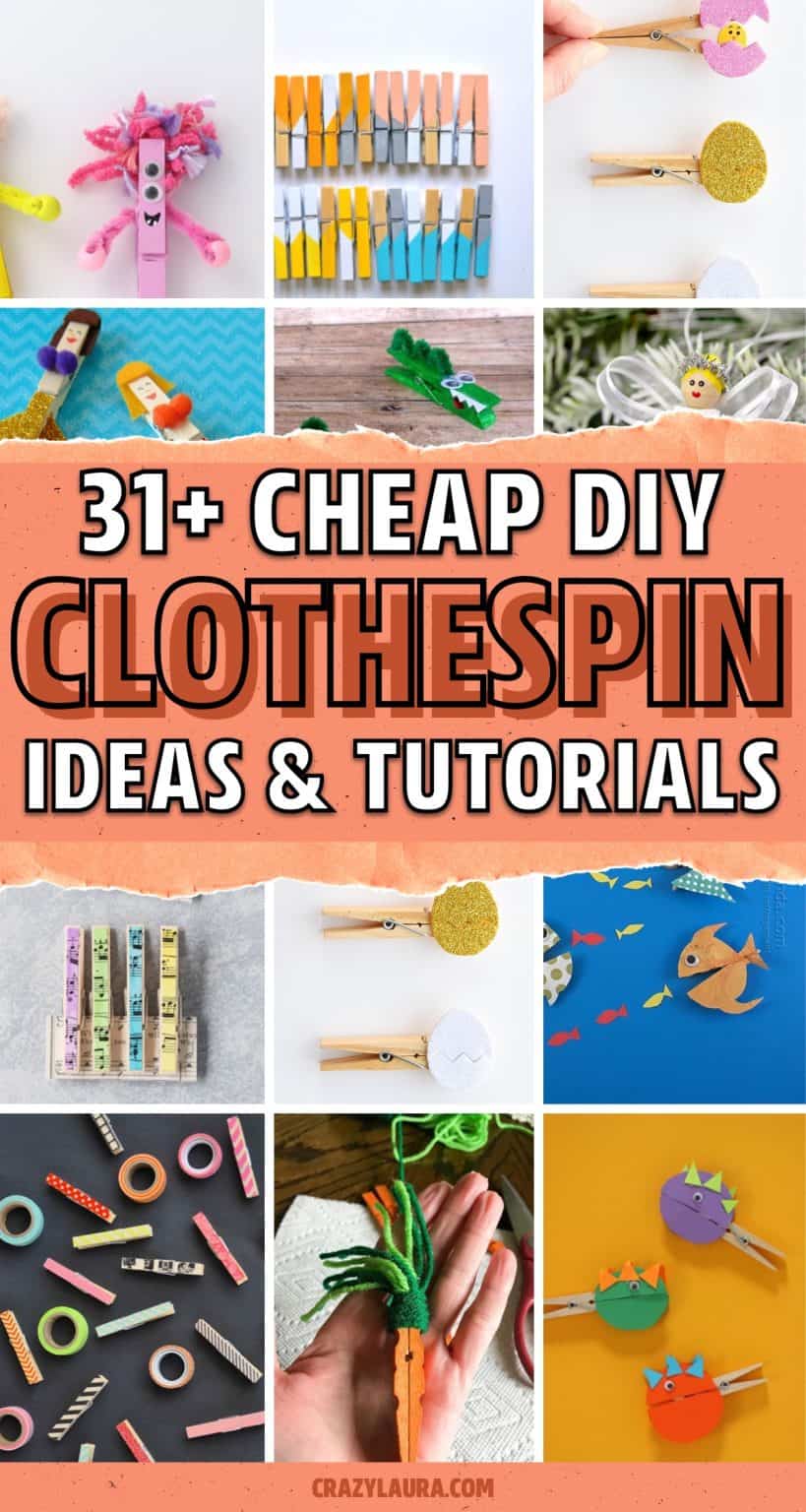 31+ Best Clothespin Crafts & Activities For Kids In