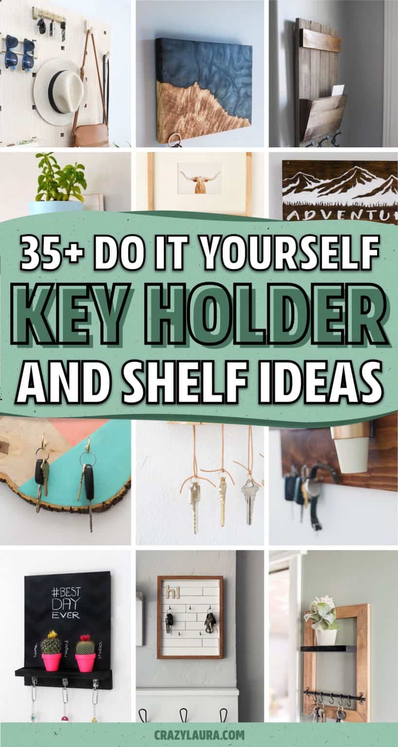 35+ Best DIY Key Holder & Shelf Ideas For