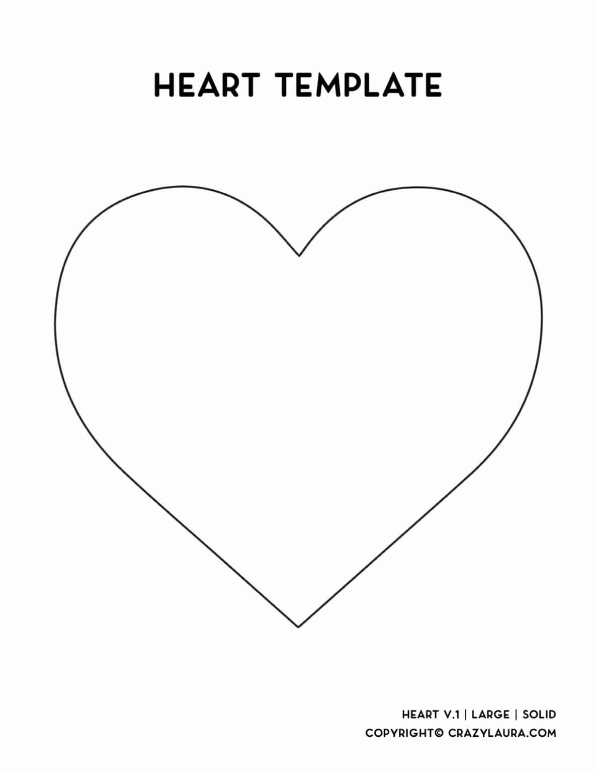 Free Heart Template & Cut Out Stencils For