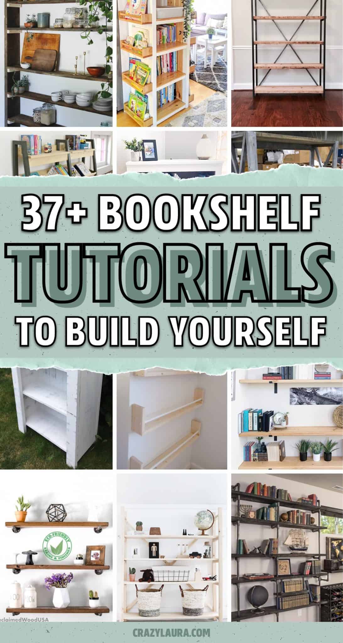 37+ Best DIY Bookshelf Ideas & Tutorials For