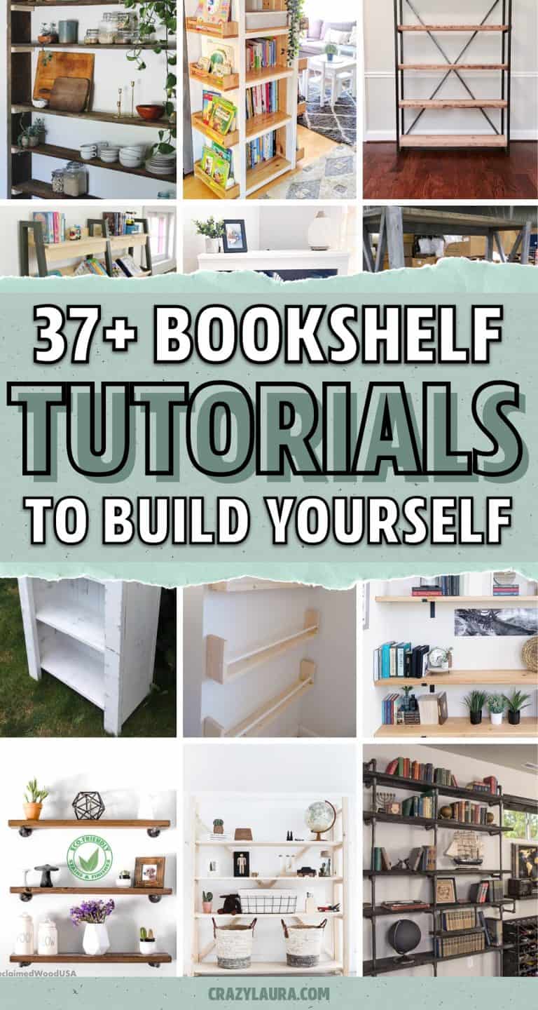 37+ Best DIY Bookshelf Ideas & Tutorials For