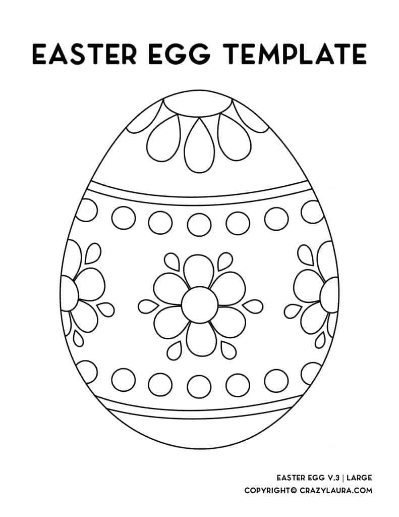 Free Easter Egg Template & Coloring Pages For
