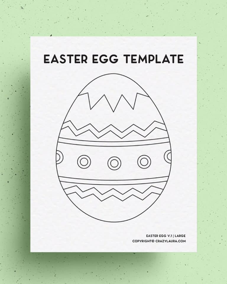 Free Easter Egg Template & Coloring Pages For