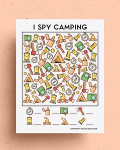 Free Camping I Spy Printable Game For Kids In