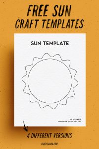 Free Sun Template Outlines & Craft Printables - Crazy Laura
