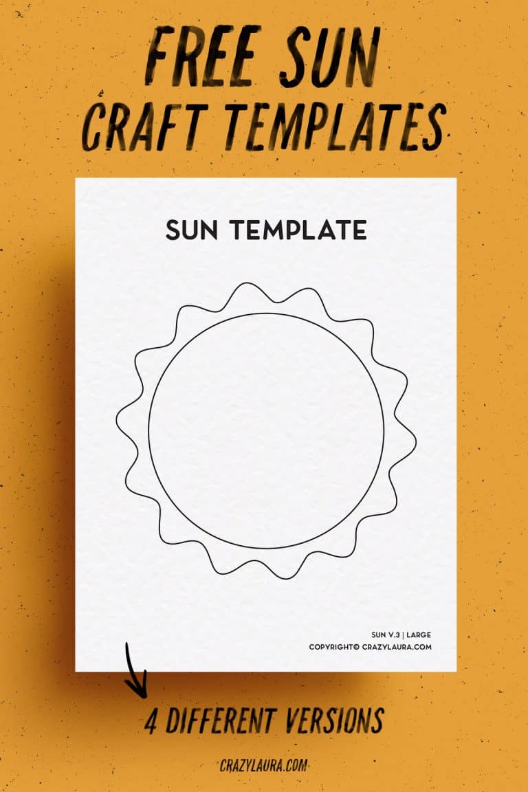 Free Sun Template Outlines & Craft Printables - Crazy Laura