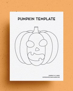 Free Pumpkin Template & Stencil Printable Sheets - Crazy Laura