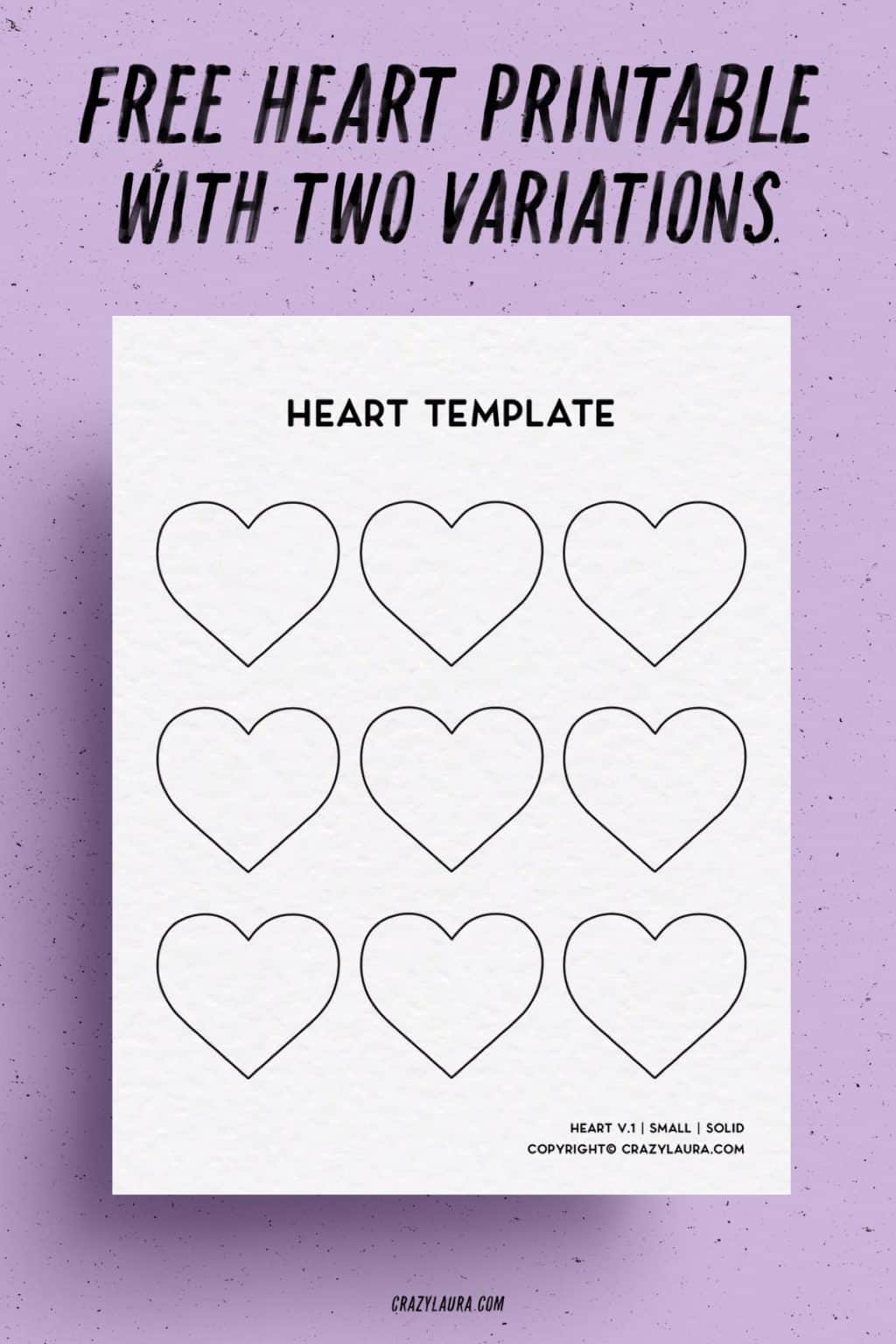Free Heart Template & Cut Out Stencils For