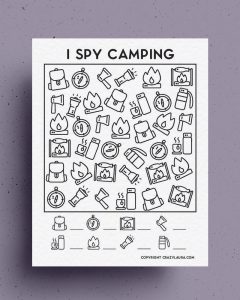 Free Camping I Spy Printable Game For Kids In