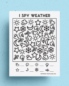 Free Weather I Spy Printable Game Sheets For Kids - Crazy Laura