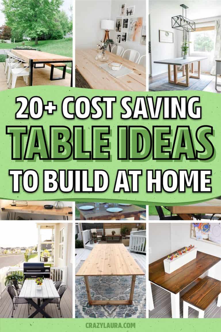 20+ DIY Tables & Plan Tutorials To Save Money - Crazy Laura