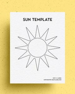 Free Sun Template Outlines & Craft Printables - Crazy Laura