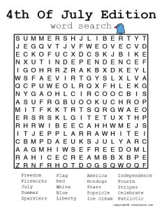 Free 4th Of July Word Search Printable Game Sheets - Crazy Laura