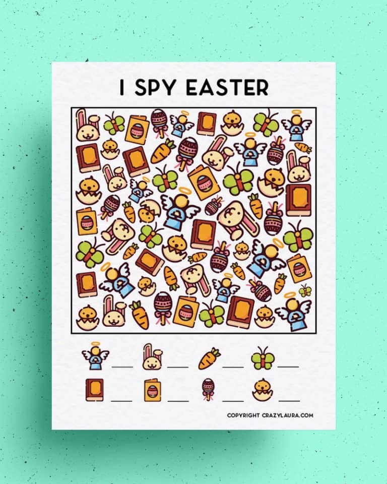 Free Easter I Spy Printable Game Sheets For Kids - Crazy Laura
