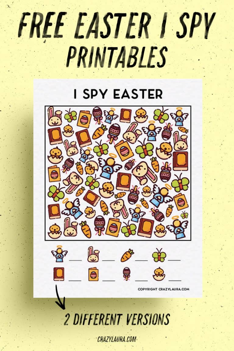 Free Easter I Spy Printable Game Sheets For Kids - Crazy Laura