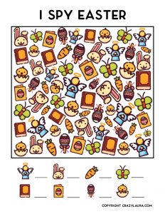 Free Easter I Spy Printable Game Sheets For Kids - Crazy Laura