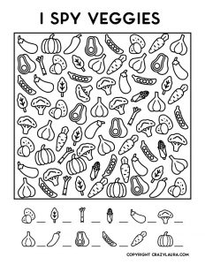 Free I Spy Veggies Printable Game For Kids In