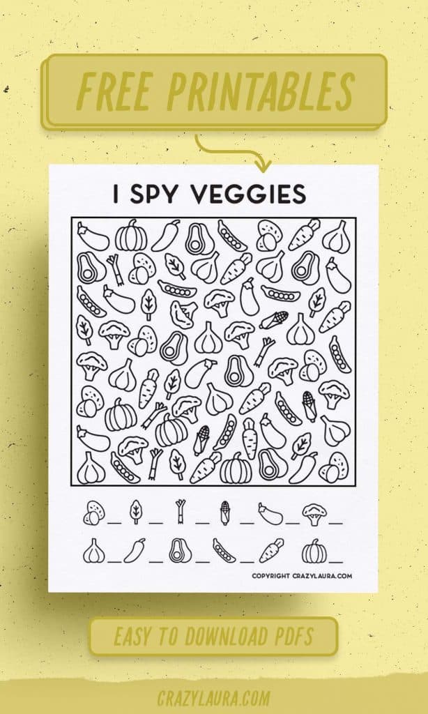 Free I Spy Veggies Printable Game For Kids In