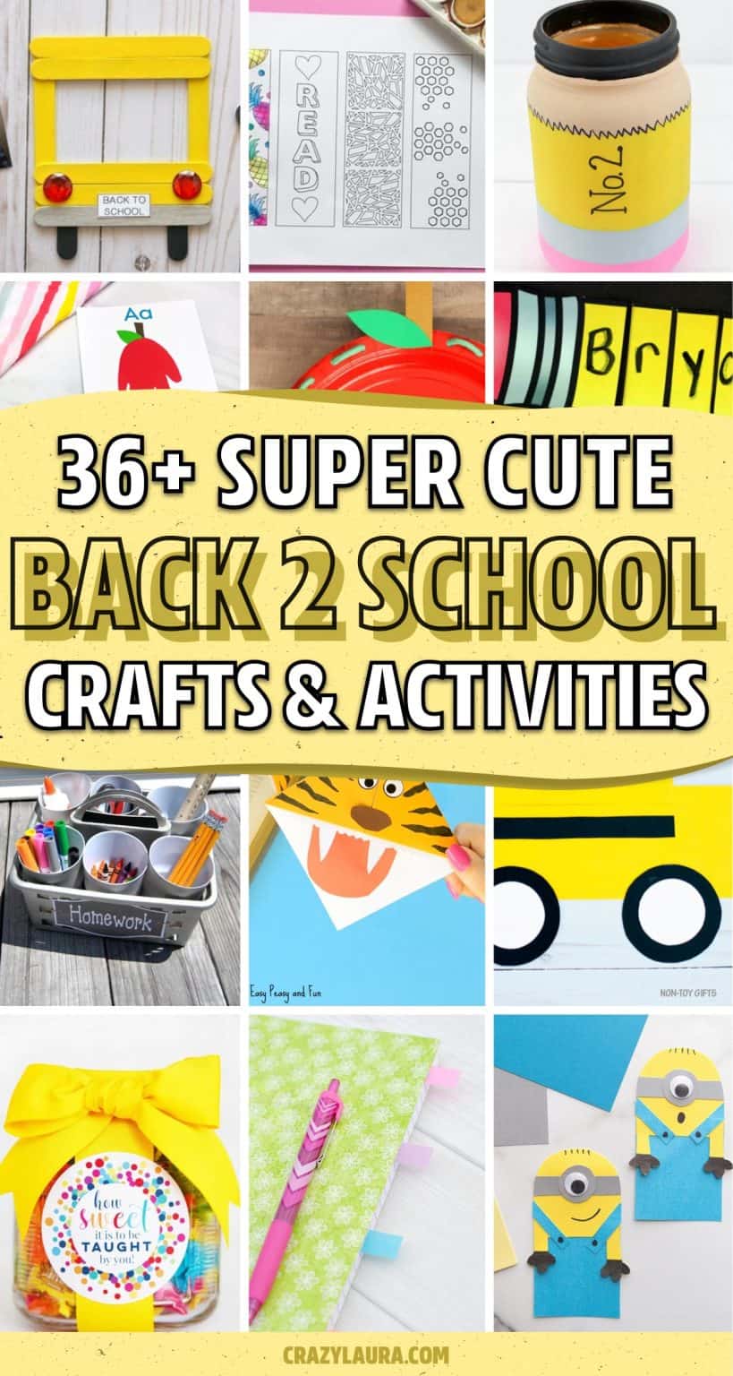 34+ Cheap & Creative Back To School Crafts For Kids - Crazy Laura