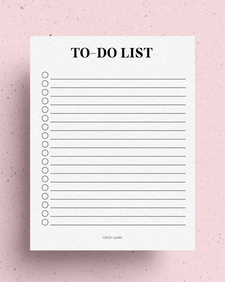 Free To-Do List Printable With 3 Variations For