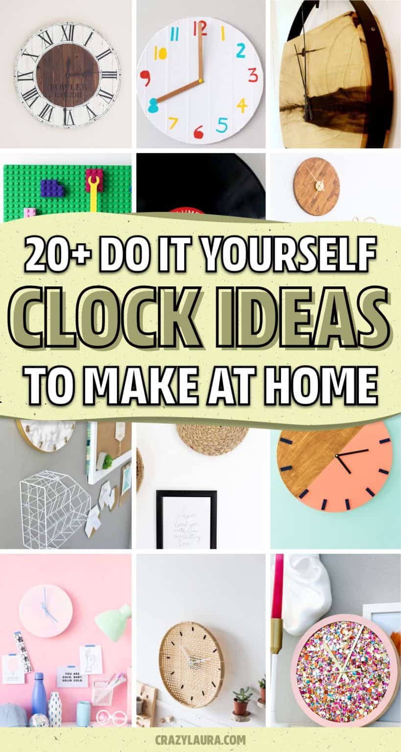 20+ Best DIY Clock Ideas and Inspiration For